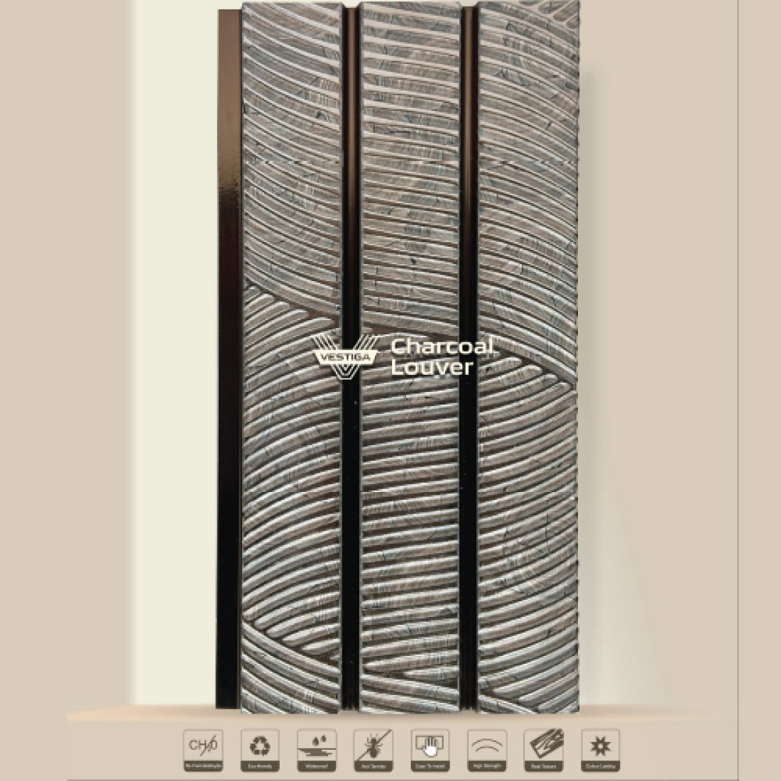Charcoal Louver Panel CL 11 - Premium Charcoal Wall Cladding | Decor ...